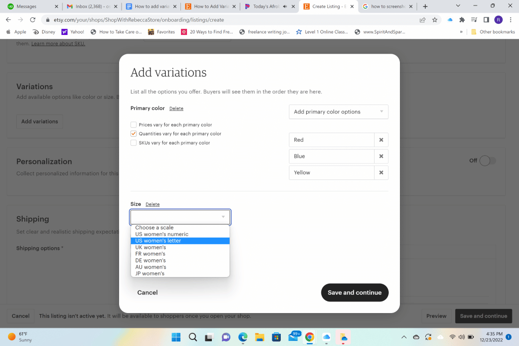 How To Add Variations To Your Etsy Listings - Sale Samurai - Etsy SEO ...