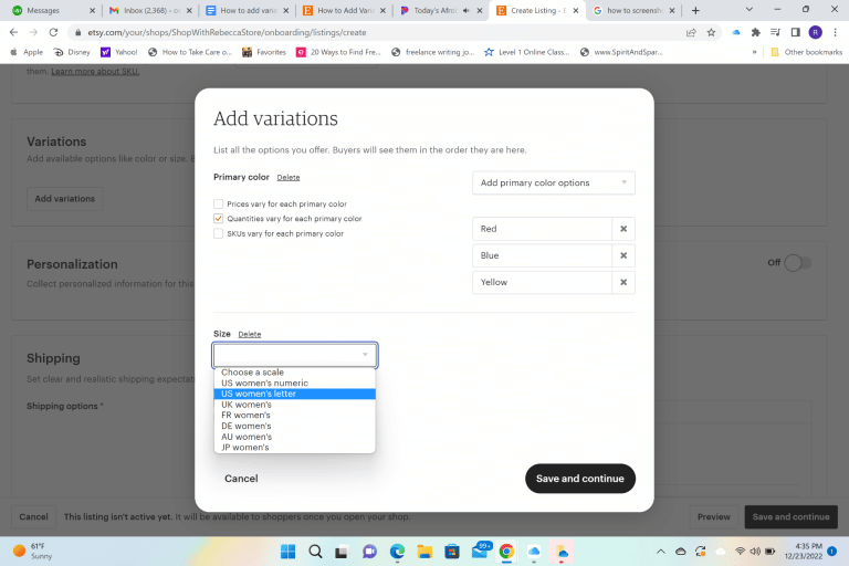 How To Add Variations To Your Etsy Listings - Sale Samurai - Etsy SEO ...
