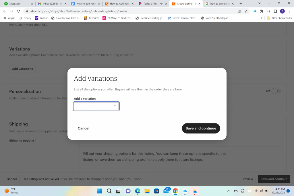 How To Add Variations To Your Etsy Listings - Sale Samurai - Etsy SEO ...