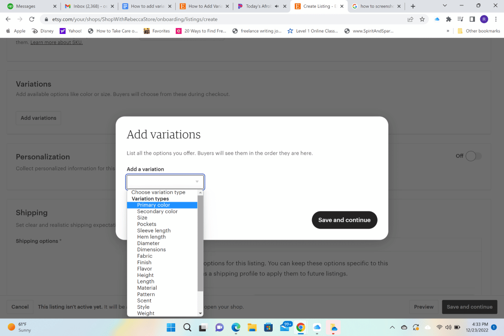 How To Add Variations To Your Etsy Listings - Sale Samurai - Etsy SEO ...