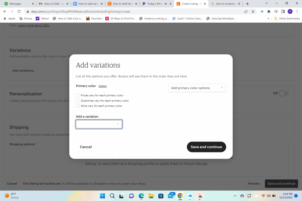 How To Add Variations To Your Etsy Listings - Sale Samurai - Etsy SEO ...