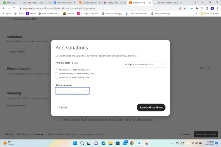 How To Add Variations To Your Etsy Listings - Sale Samurai - Etsy SEO ...