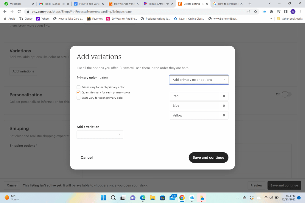 How To Add Variations To Your Etsy Listings - Sale Samurai - Etsy SEO ...