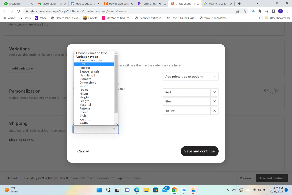 How To Add Variations To Your Etsy Listings - Sale Samurai - Etsy SEO ...