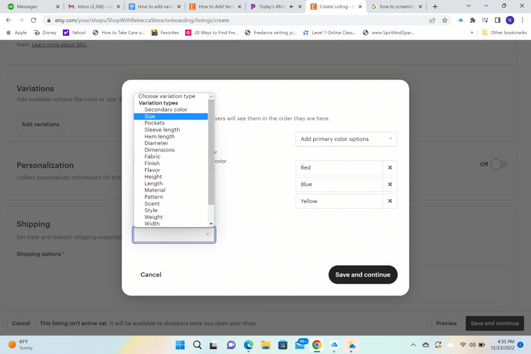 How To Add Variations To Your Etsy Listings - Sale Samurai - Etsy SEO ...