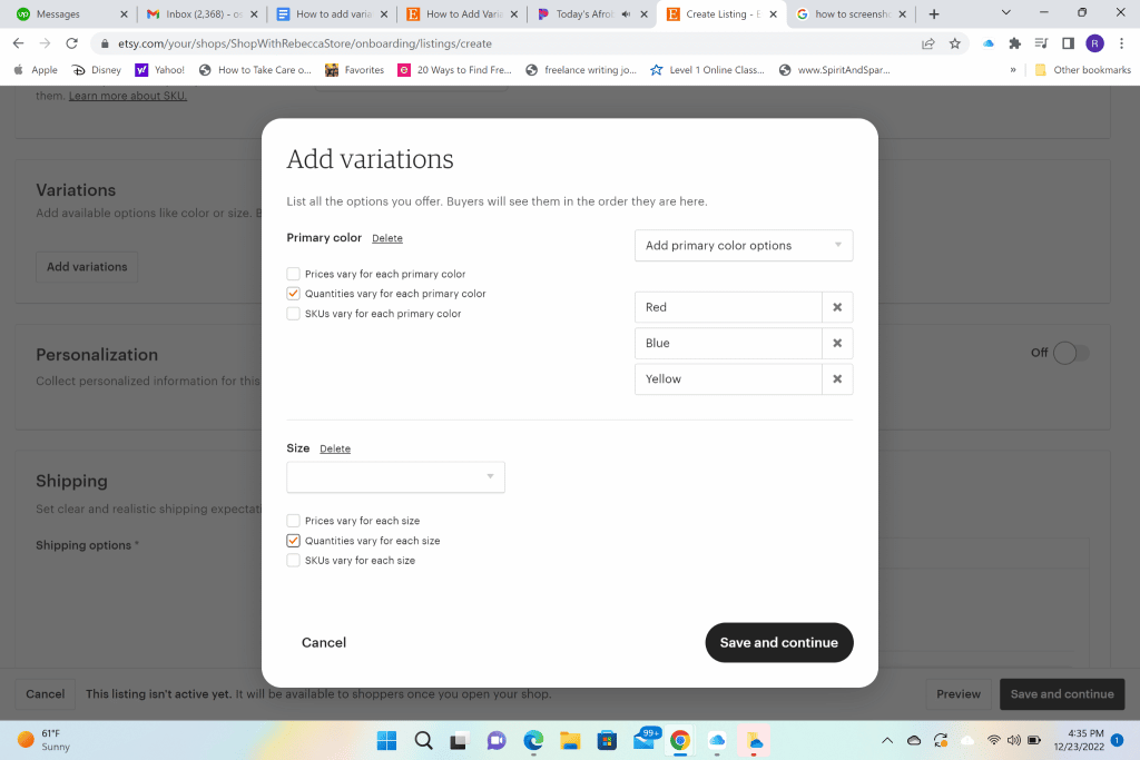 How To Add Variations To Your Etsy Listings - Sale Samurai - Etsy SEO ...