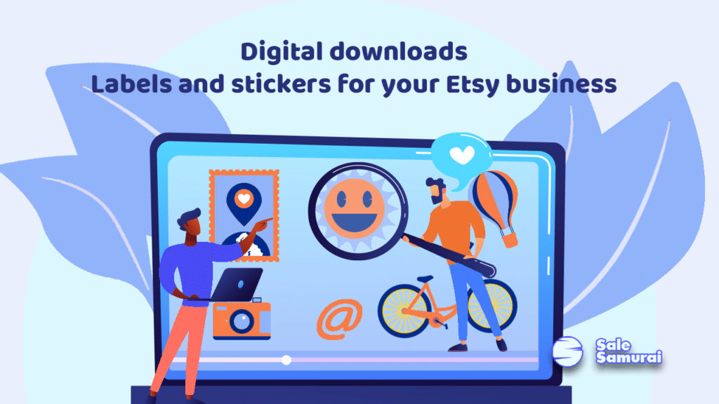 Digital downloads: Labels and stickers for your Etsy business - Sale ...